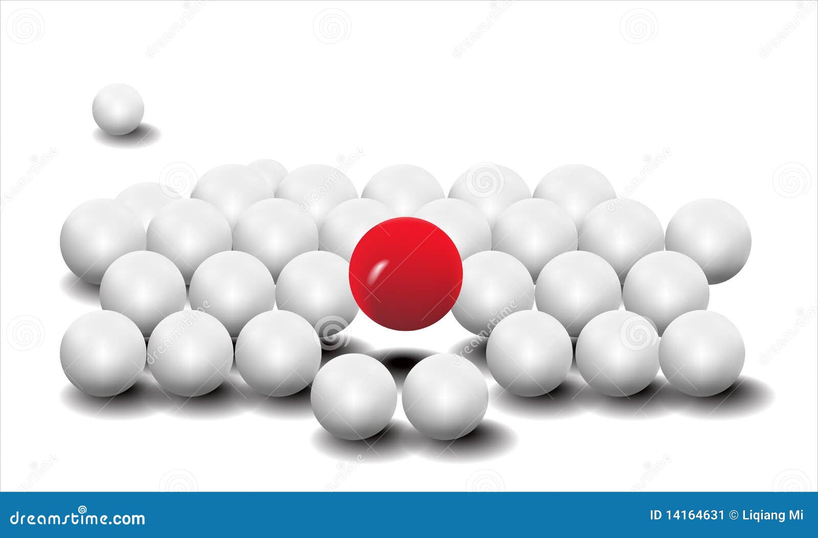 Dimensional Vector of White and Red Ball Stock Illustration ...