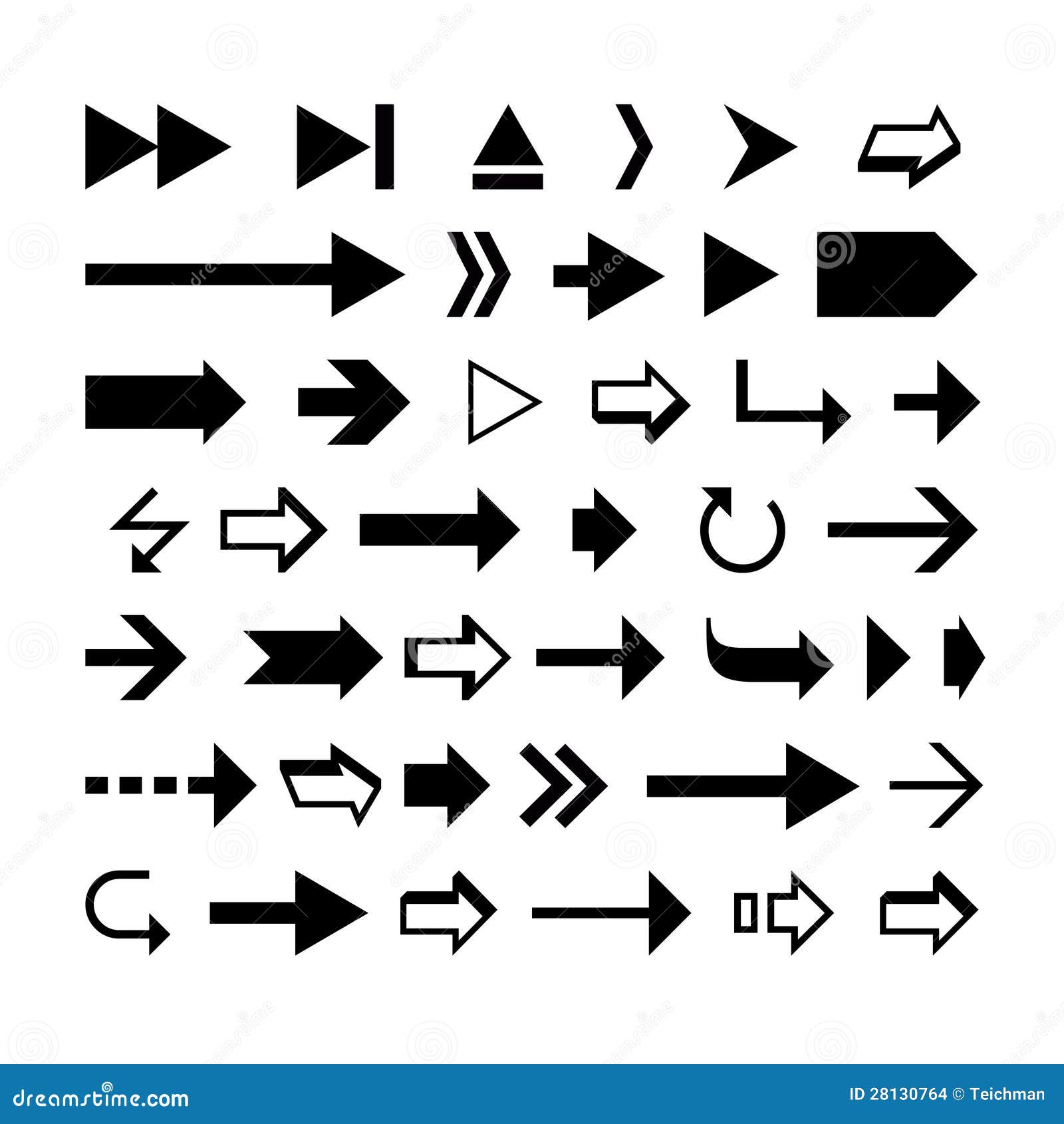 Dimensiones De Una Variable De La Flecha Ilustración del Vector ...