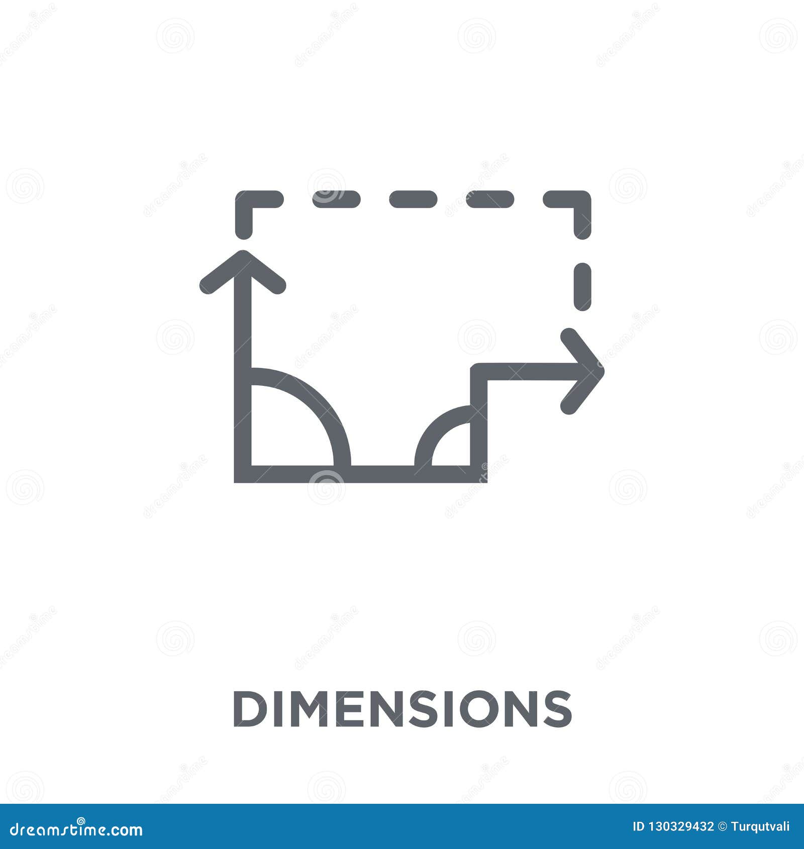 Dimensions Icon from Geometry Collection. Stock Vector - Illustration ...