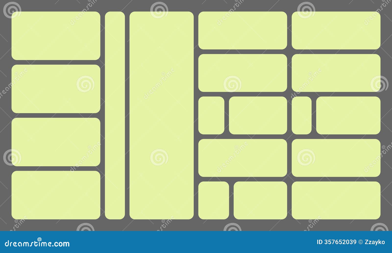 Dimensions 16x9 Trendy Bento Grid Layout Style Brick Ui UX Templates ...