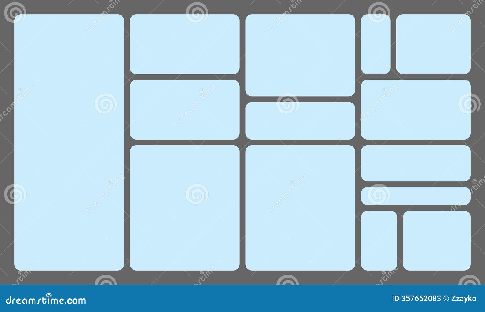 Dimensions 16x9 Trendy Bento Grid Layout Style Brick Ui UX Templates ...
