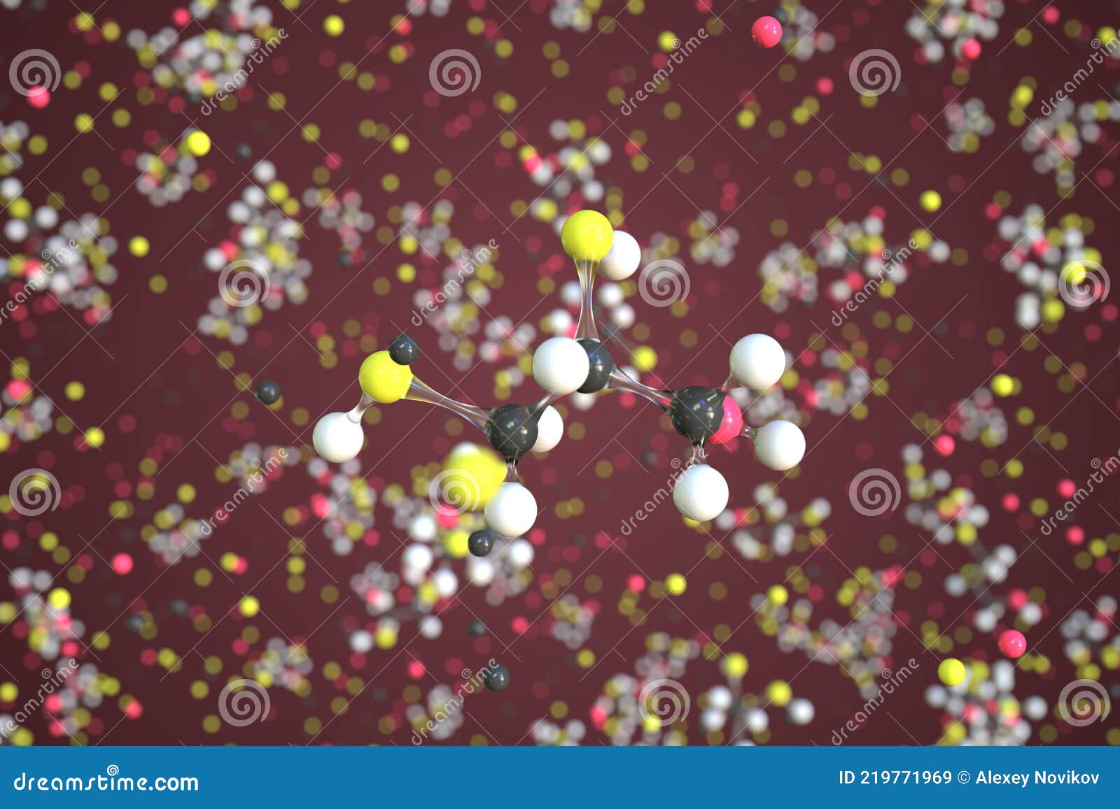 Dimercaprol Molecule. Conceptual Molecular Model. Chemical 3d Rendering ...