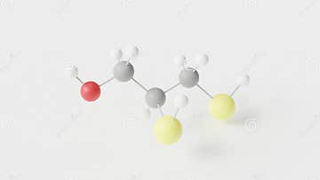Dimercaprol Molecule 3d, Molecular Structure, Ball and Stick Model ...