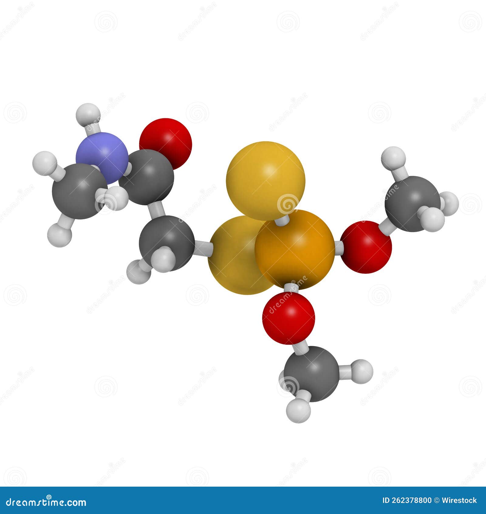 Dimethoate Insecticide Molecule. 3D Rendering Stock Illustration ...