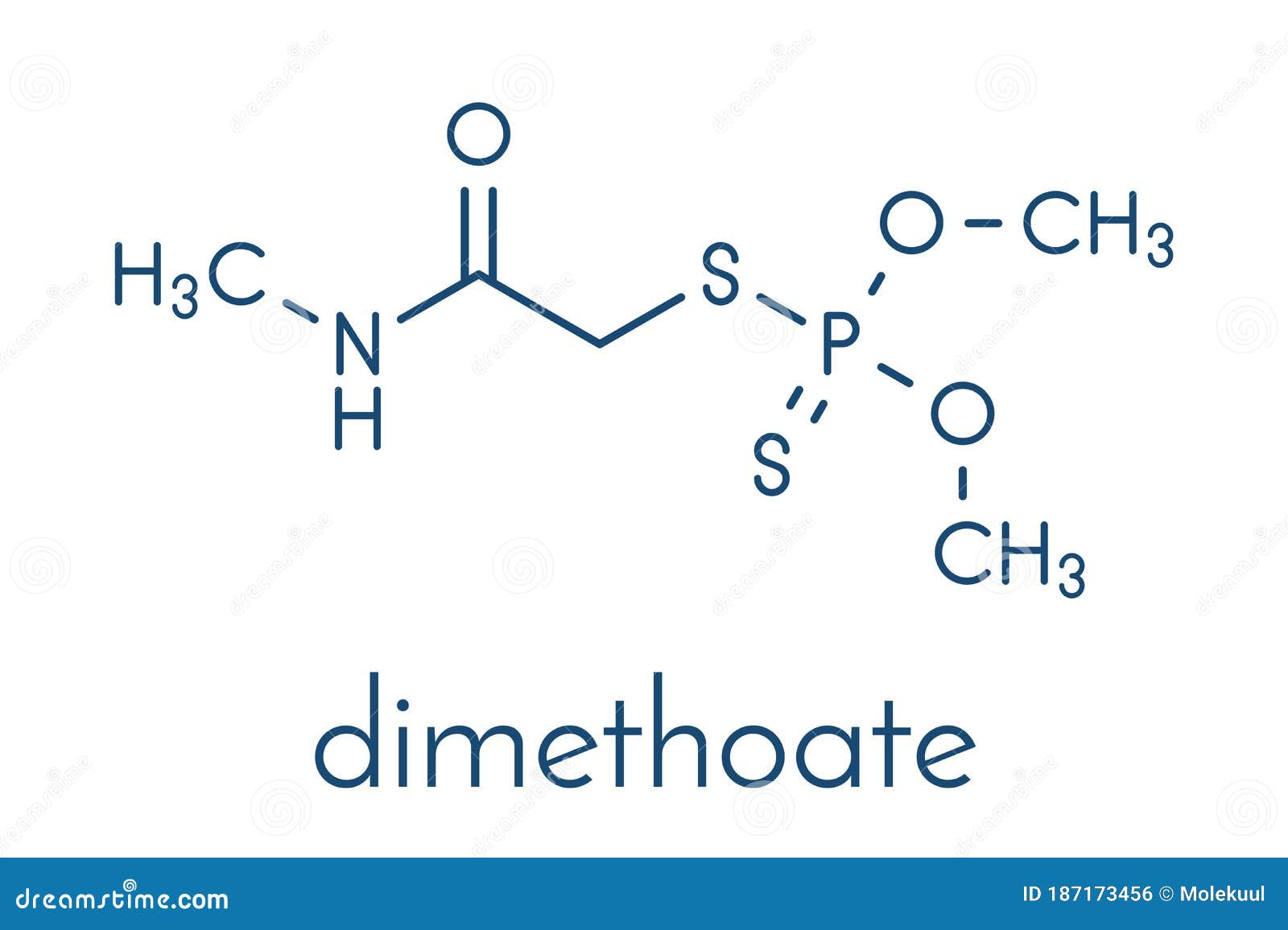 Dimethoate Insecticide Molecule Vector Illustration | CartoonDealer.com ...