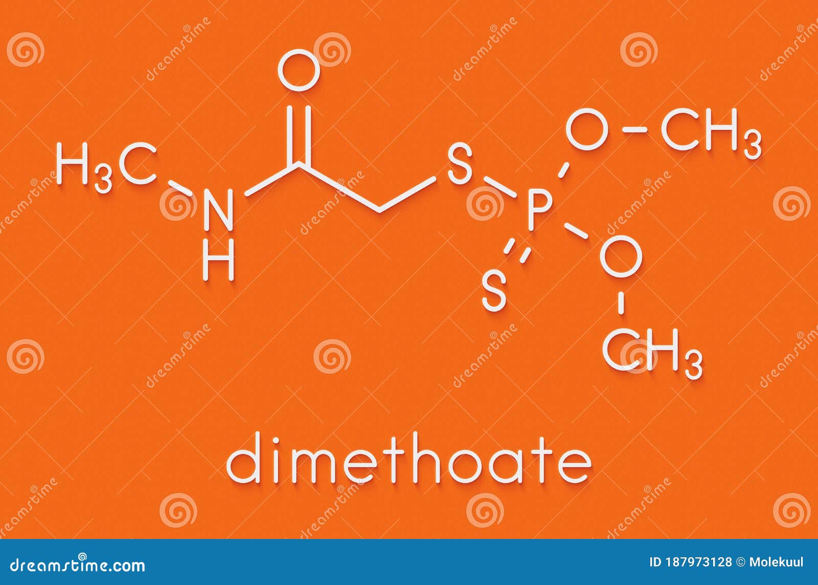 Dimethoate Insecticide Molecule. Skeletal Formula. Stock Illustration ...