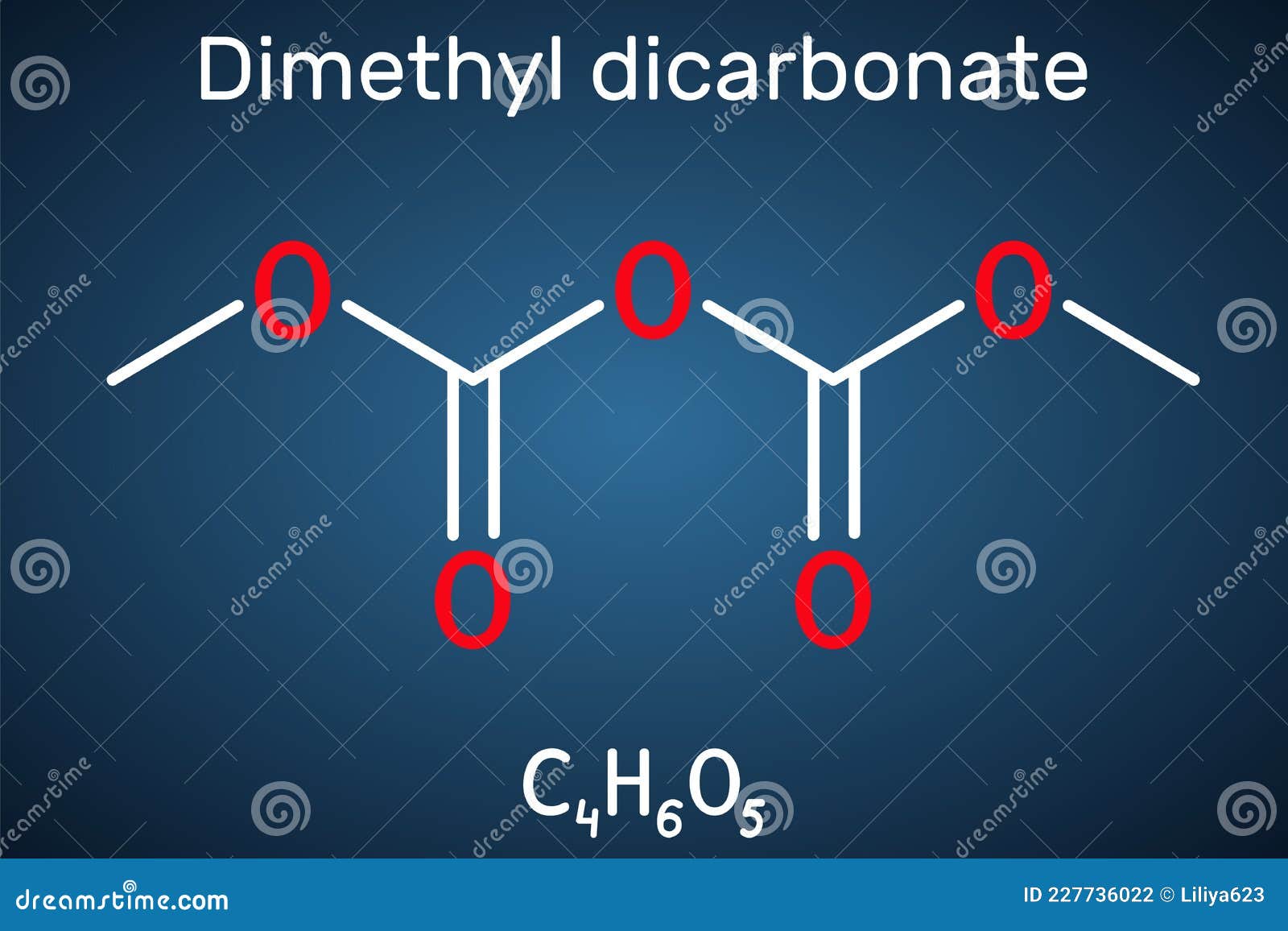 Dimethyl Dicarbonate, DMDC, Velcorin, Dimethyl Pyrocarbonate Molecule ...