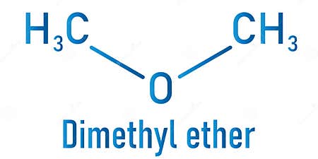 Dimethyl Ether or Methoxymethane, DME Molecule. Skeletal Formula Stock ...