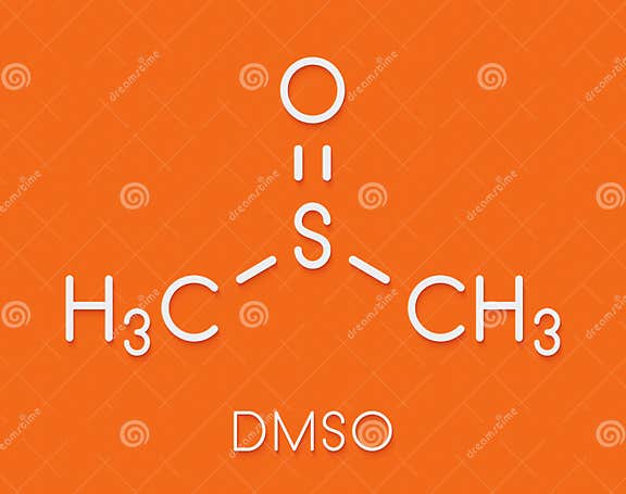 Dimethyl Sulfoxide DMSO Solvent Molecule. Skeletal Formula. Stock ...