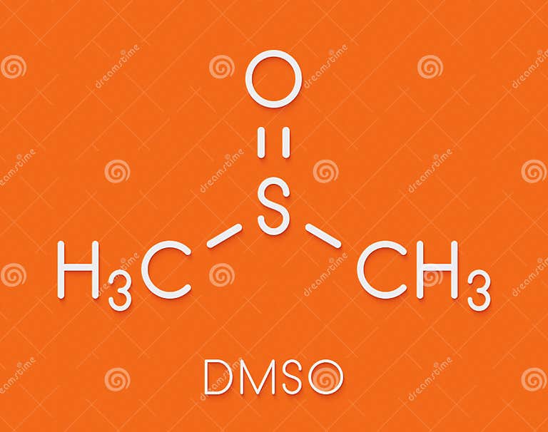 Dimethyl Sulfoxide DMSO Solvent Molecule. Skeletal Formula. Stock ...