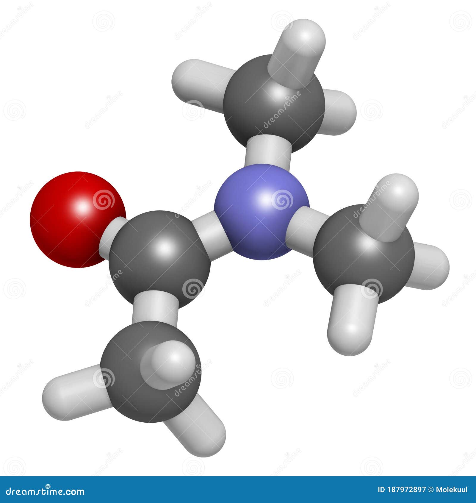 Dimethylacetamide DMAc Chemical Solvent Molecule. Skeletal Formula ...