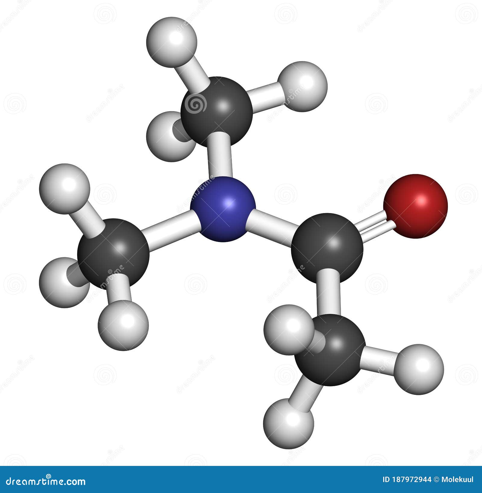 Dimethylacetamide DMAc Chemical Solvent Molecule. Stock Illustration ...