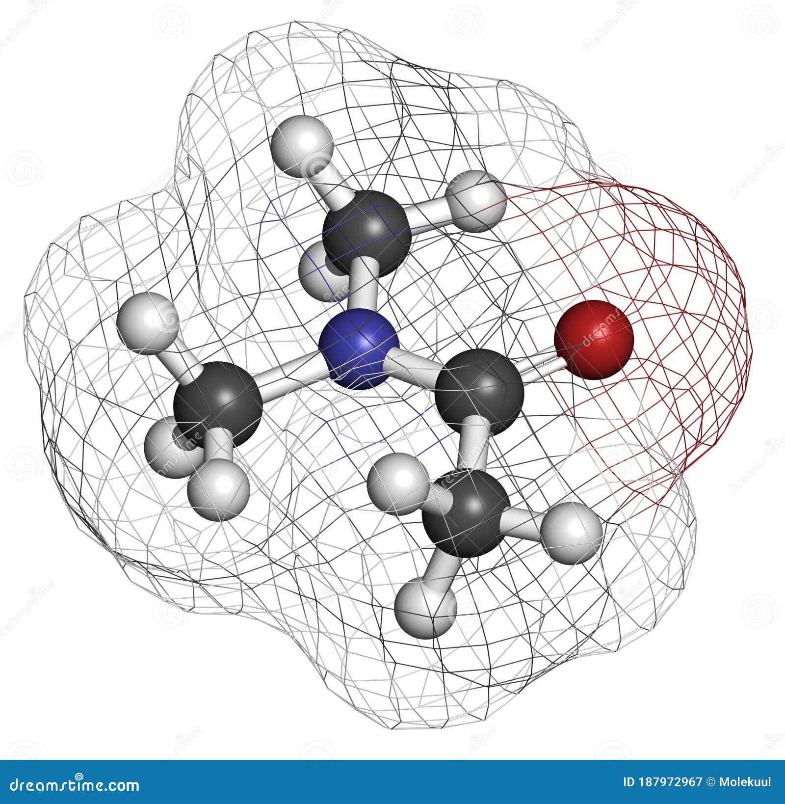 Dimethylacetamide DMAc Chemical Solvent Molecule. Stock Illustration ...