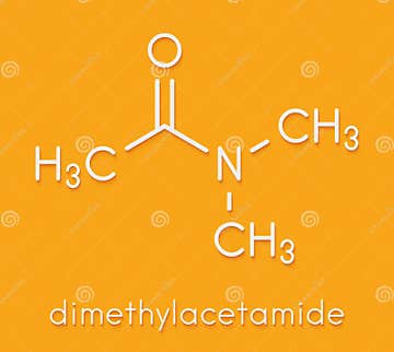Dimethylacetamide DMAc Chemical Solvent Molecule. Skeletal Formula ...