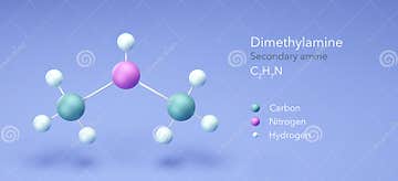 Dimethylamine Molecule, Molecular Structures, Secondary Amine, 3d Model ...