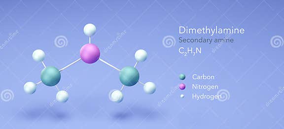 Dimethylamine Molecule, Molecular Structures, Secondary Amine, 3d Model ...