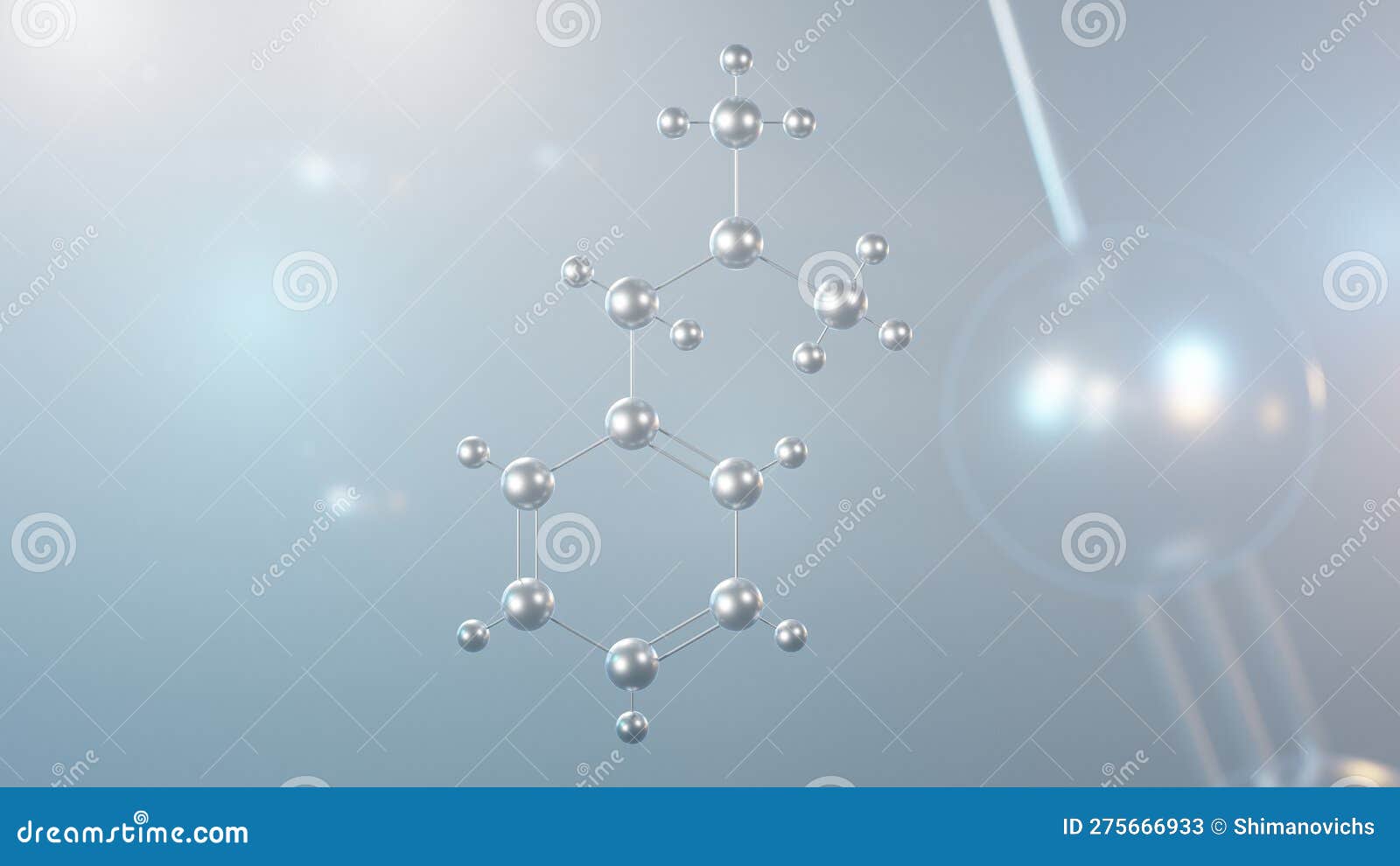 Dimethylbenzylamine Molecular Structure, 3d Model Molecule ...