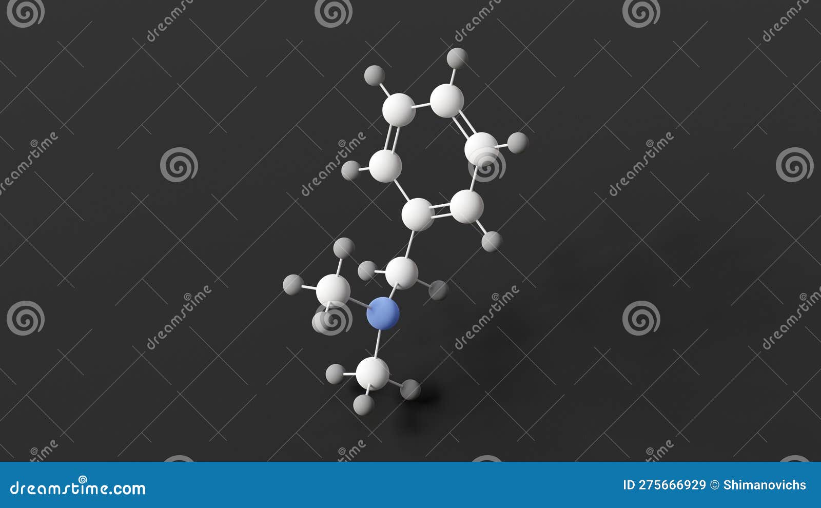 Dimethylbenzylamine Molecule, Molecular Structure, Benzenemethanamine ... Dimethylbenzylamine Molecule, Molecular Structure, Benzenemethanamine ...