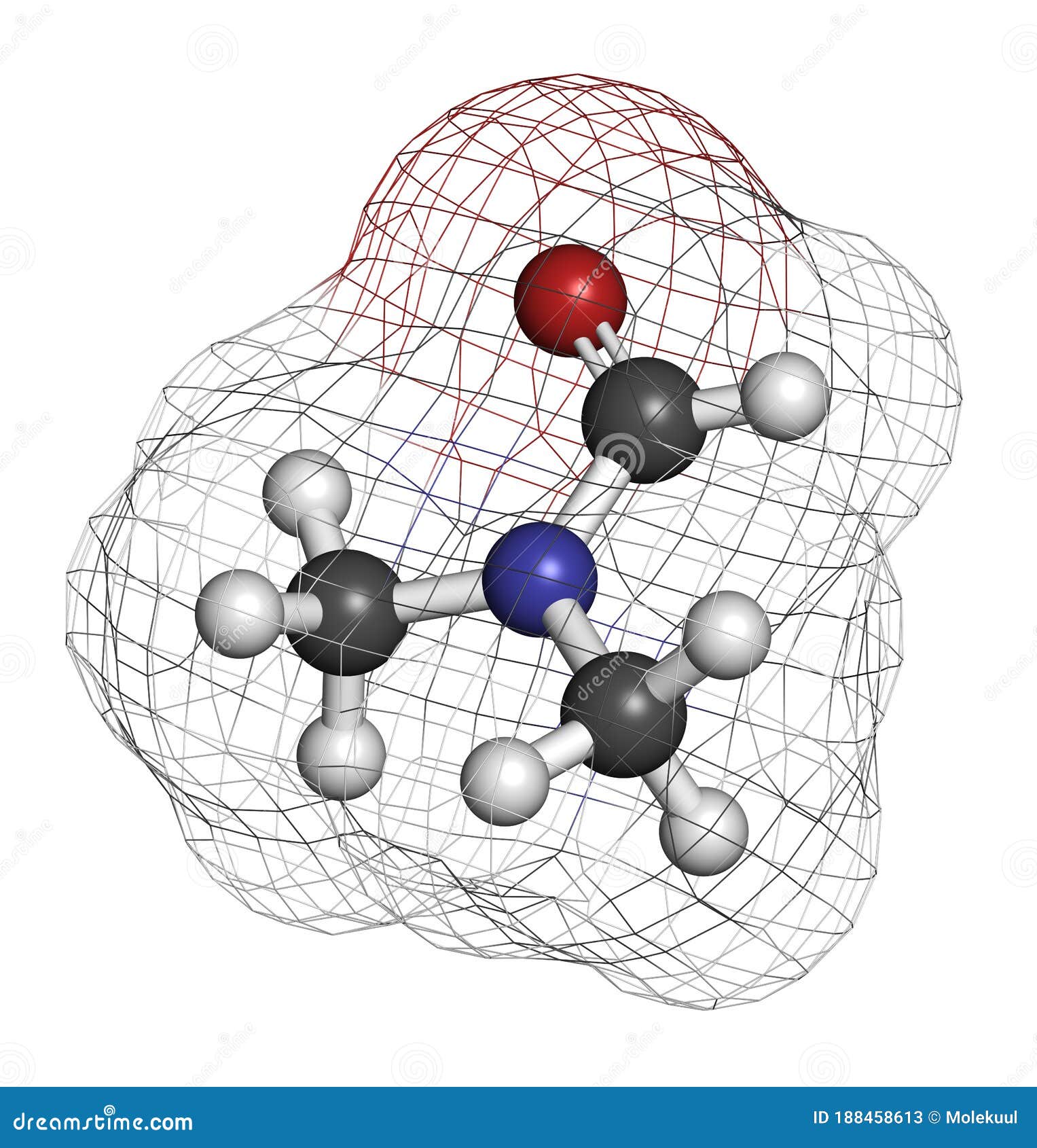 Dimethylformamide (DMF) Solvent Molecule, Flat Icon Style. Commonly ...