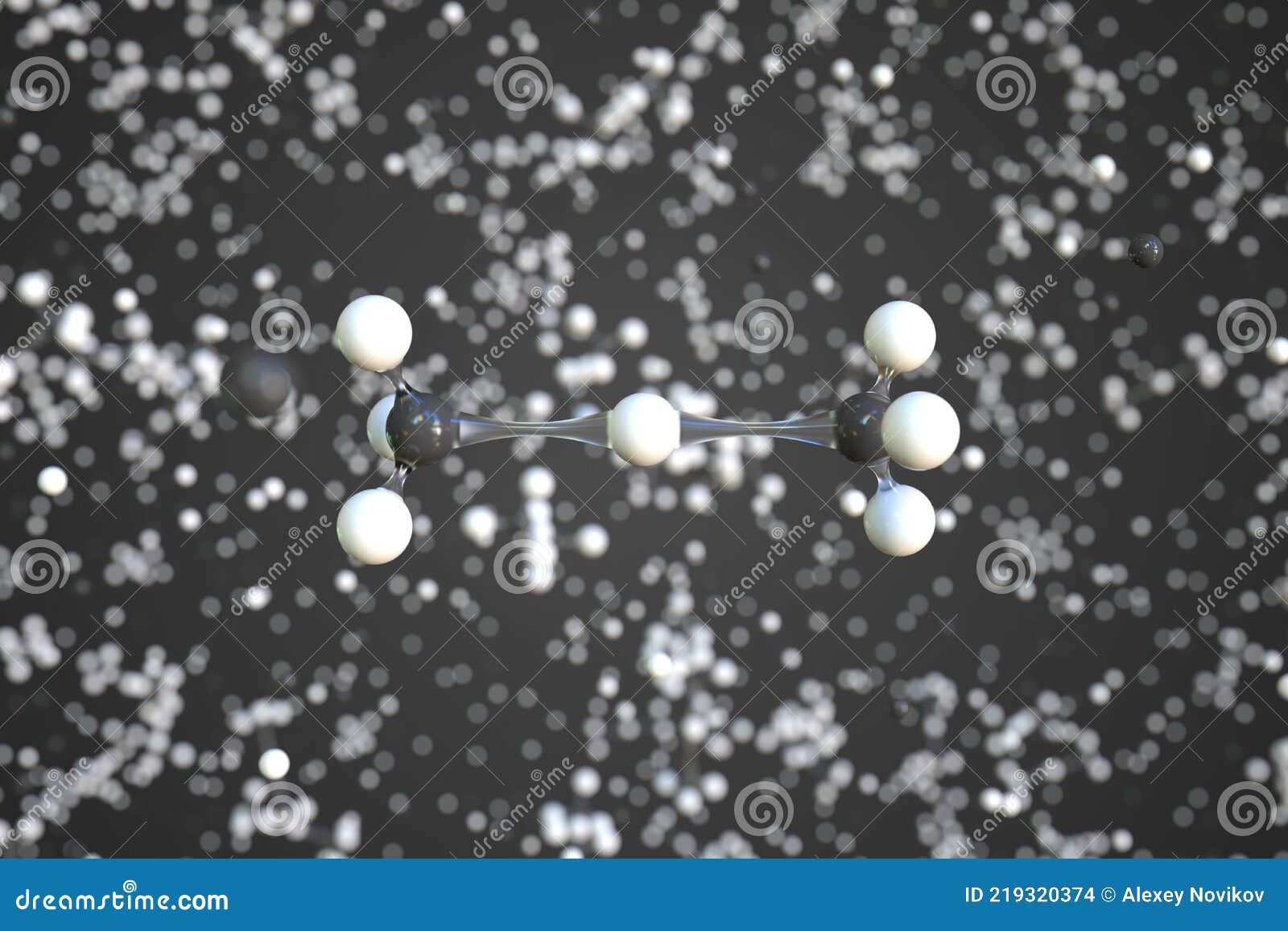 Dimethylmercury Molecule, Conceptual Molecular Model. Chemical 3d ...