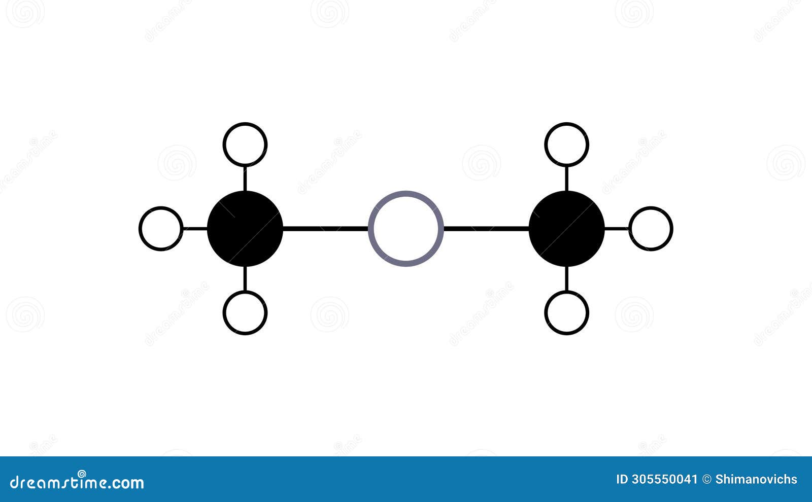 Dimethylmercury Molecule, Structural Chemical Formula, Ball-and-stick ...
