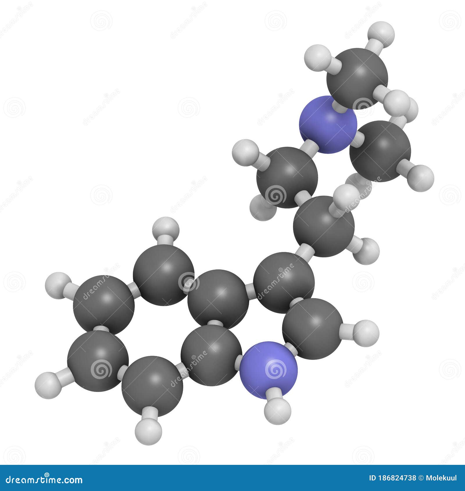 Dimethyltryptamine DMT Psychedelic Drug Molecule. Present In The Drink ...
