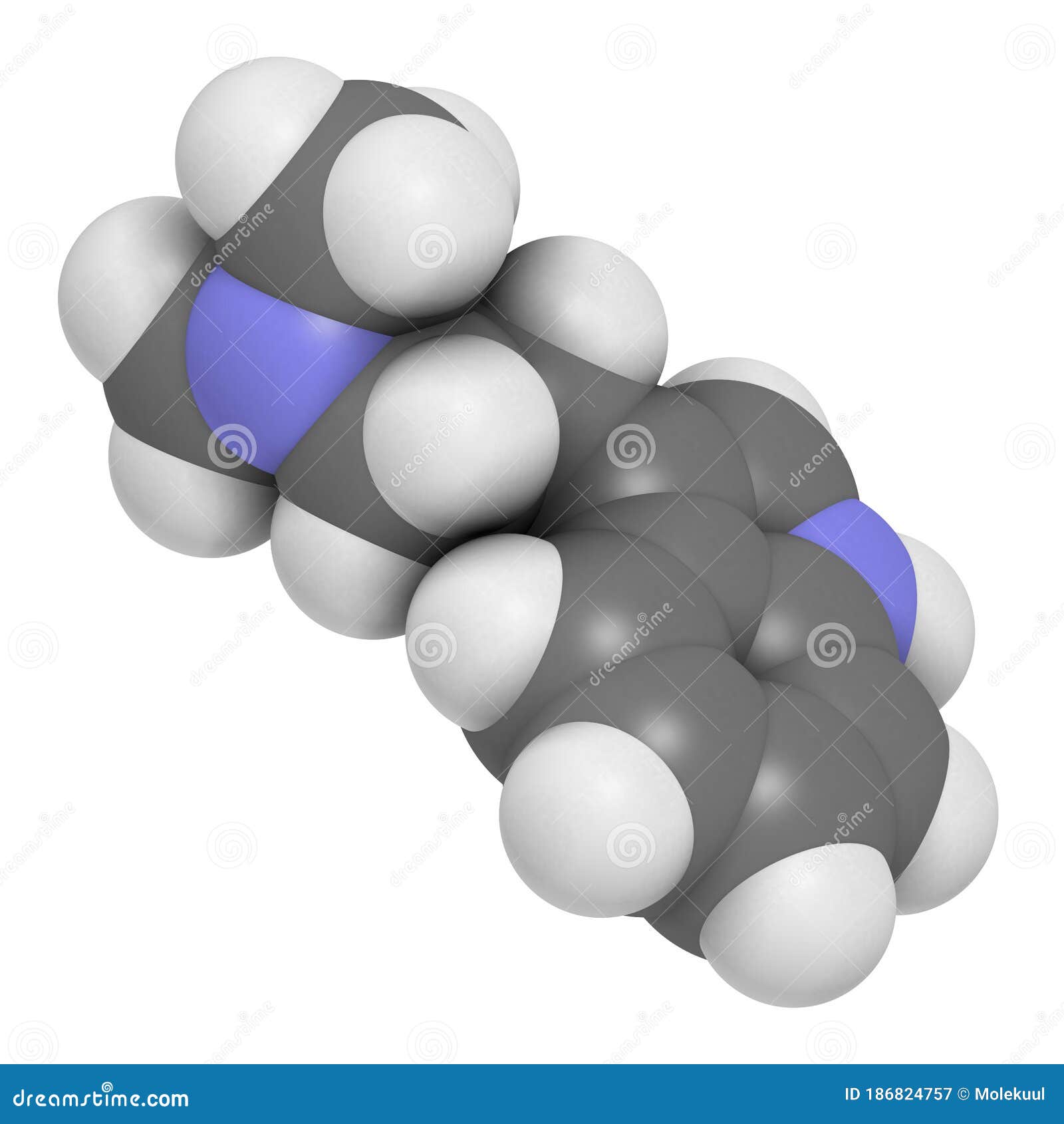 Dimethyltryptamine (DMT) Psychedelic Drug Molecule. Present in the ...