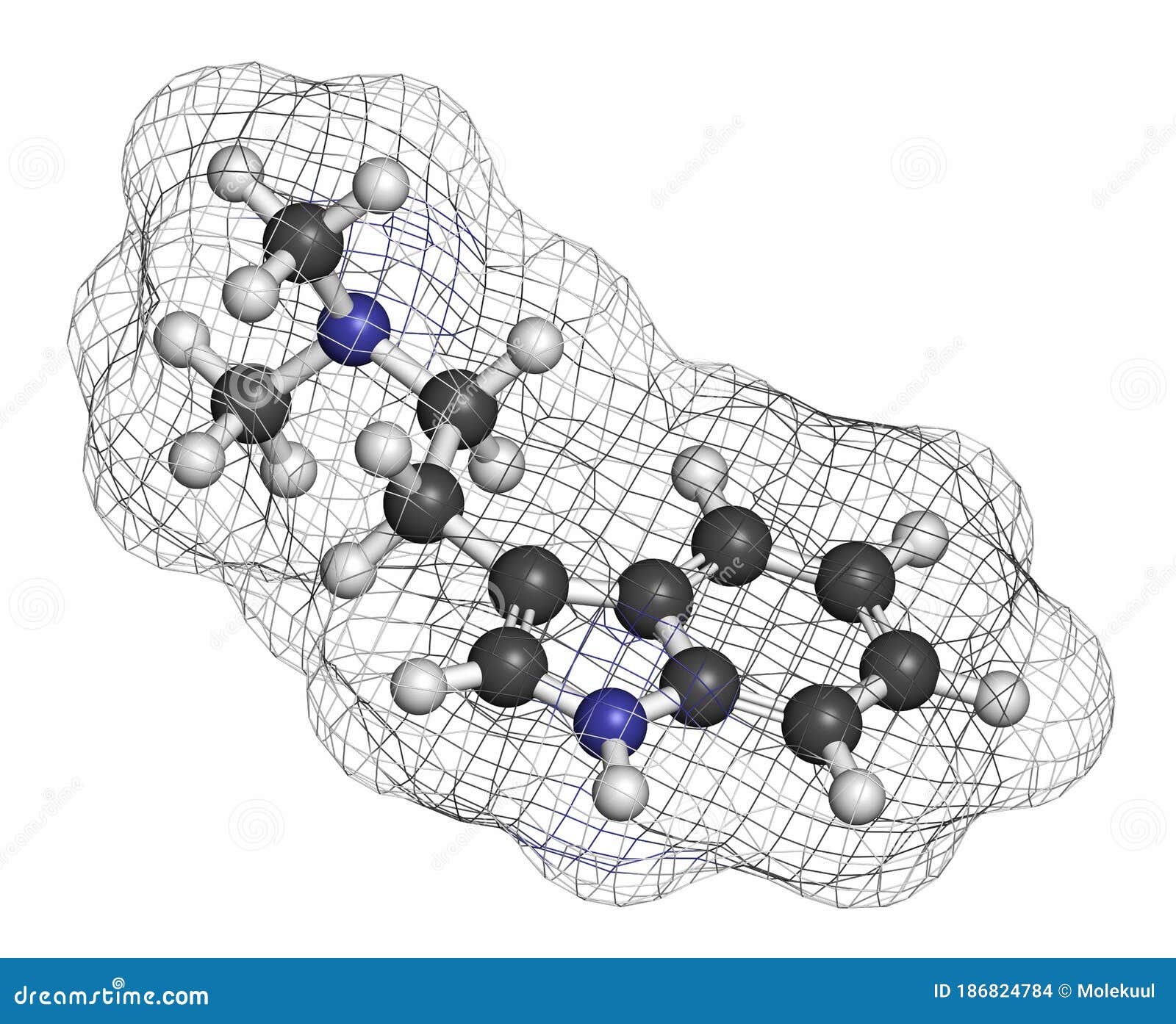 Dimethyltryptamine (DMT) Psychedelic Drug Molecule. Present in the ...