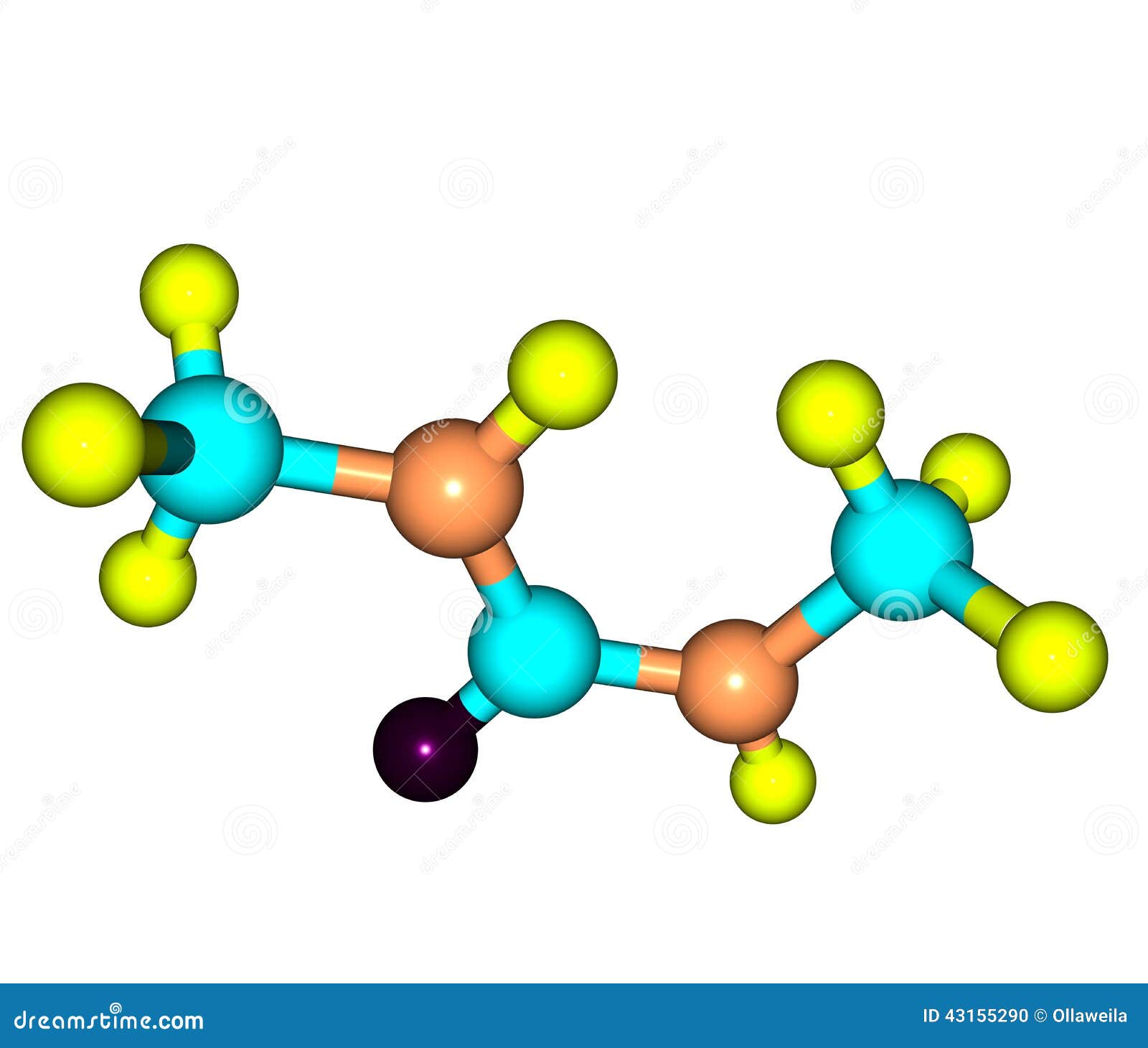 Dimethylurea Molecule Isolated on White Stock Illustration ...