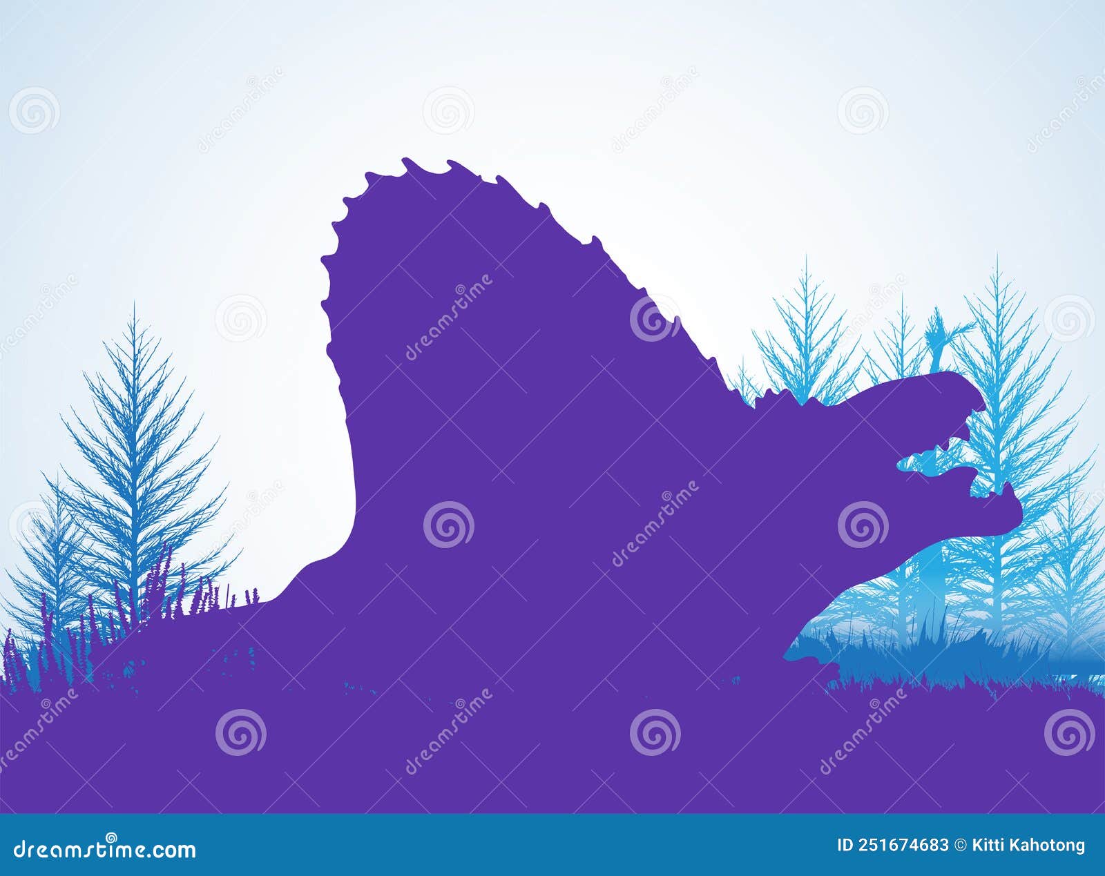 Dimetrodon Vector Silhouette Isolated On White Background. Dinosaurs ...