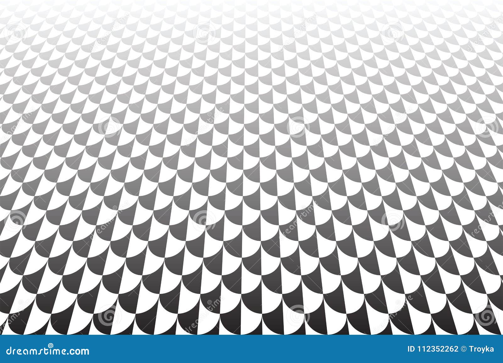 Diminishing Perspective View. Fish Scales Pattern Stock Vector ...