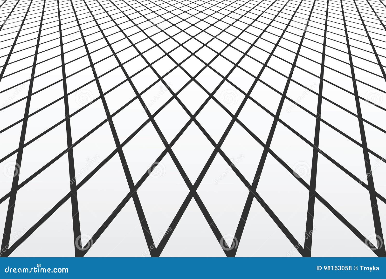 Diminishing Perspective View. Lines and Diamonds Pattern Stock Vector ...