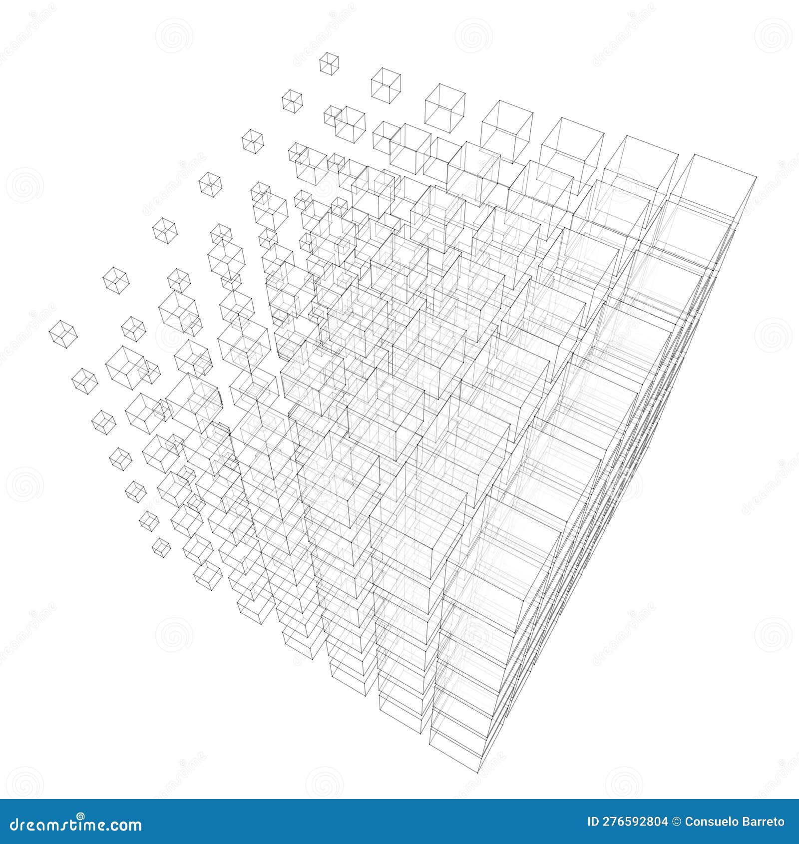 Transparent Cubes On A Light Blue Background Royalty-Free Stock Image ...
