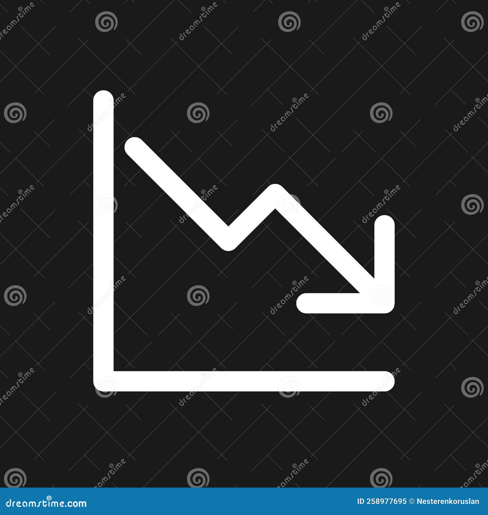 Diminution Dark Mode Glyph Ui Icon Stock Illustration - Illustration of ...