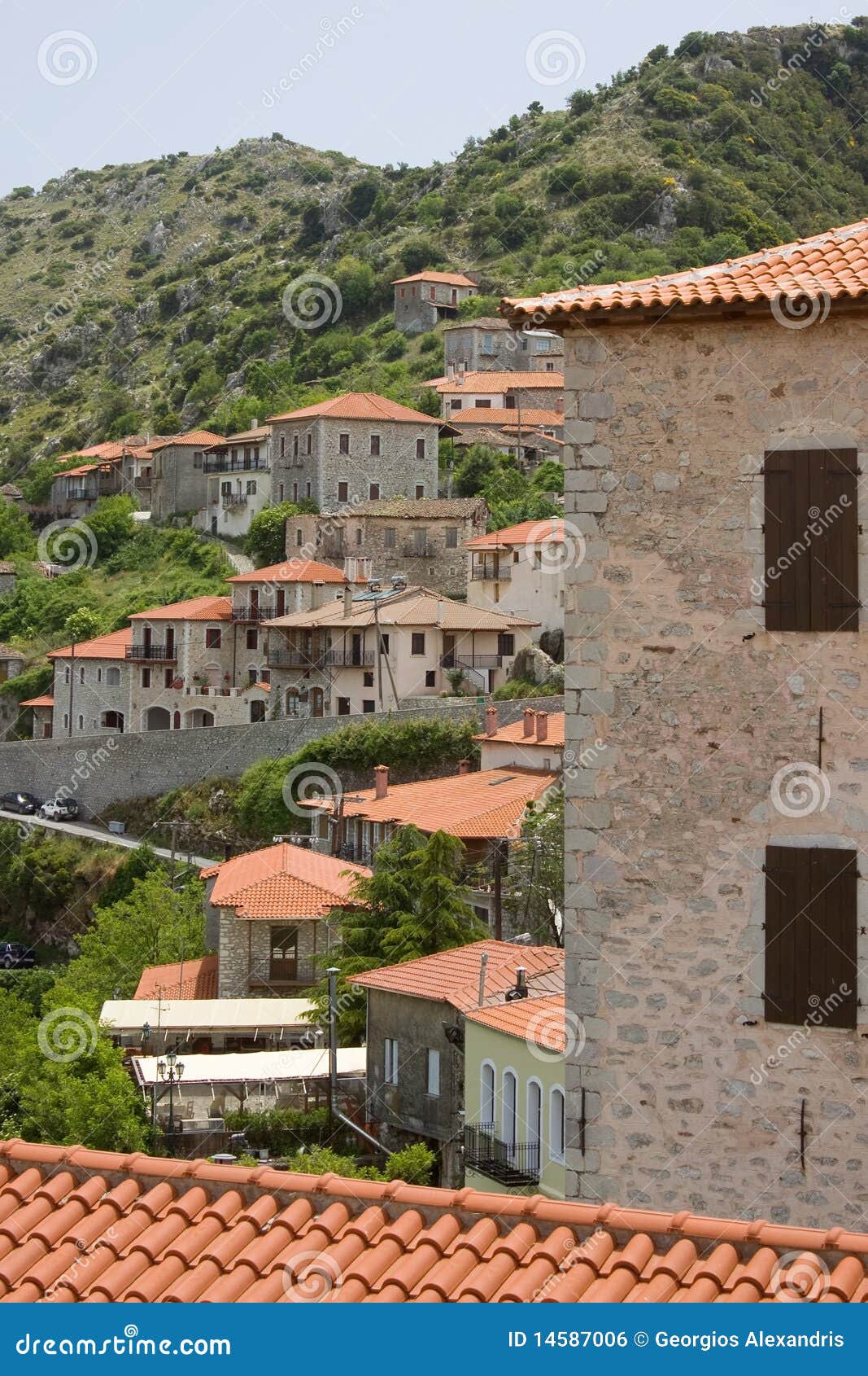 Dimitsana Greece Miasteczko Zdjęcie Stock - Obraz złożonej z kamienie ...