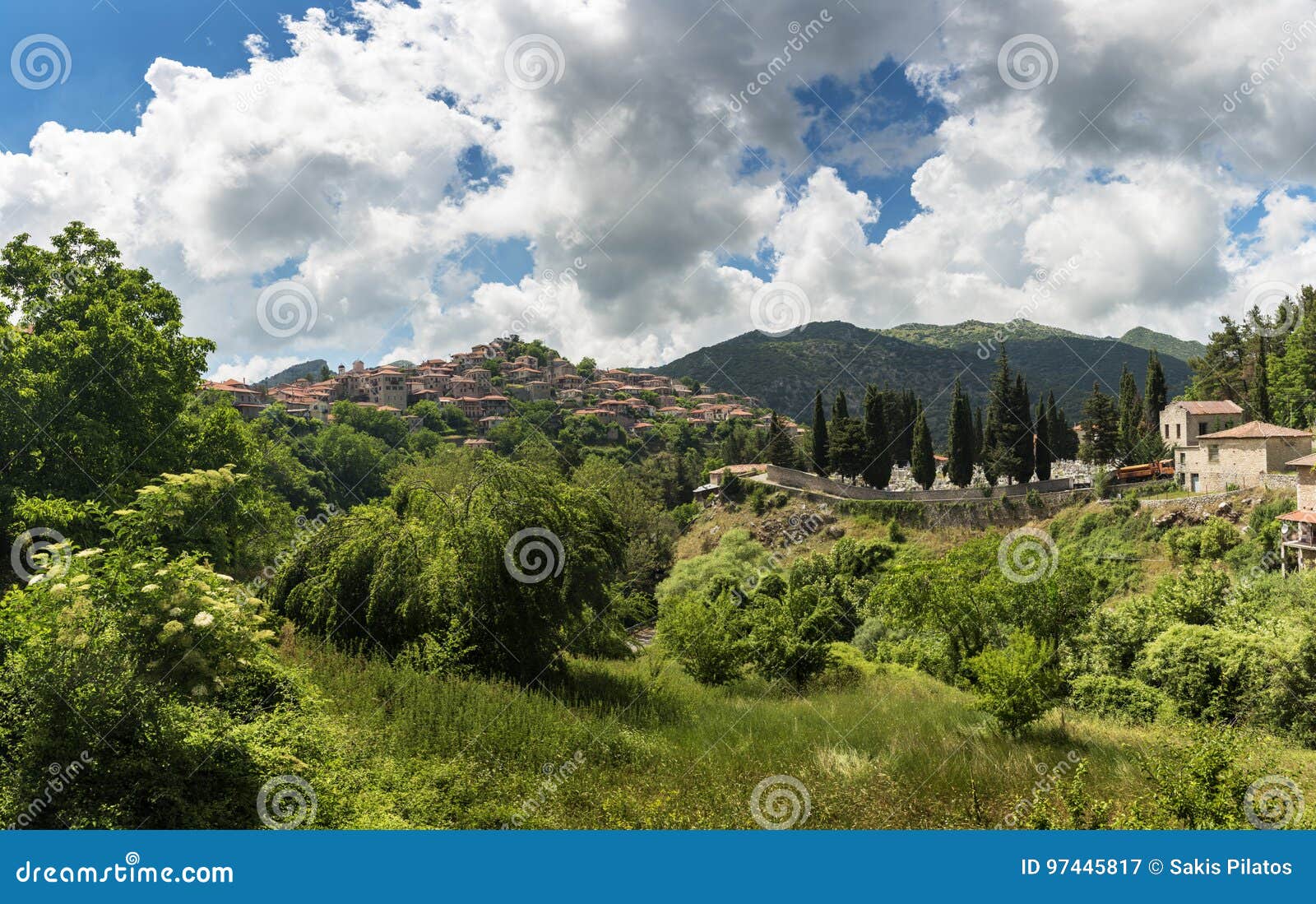 Dimitsana stock image. Image of harbour, drying, agios - 97445817