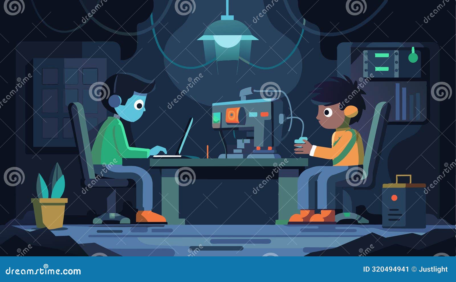 During A Coding Competition Students Sit Intently With Their ...