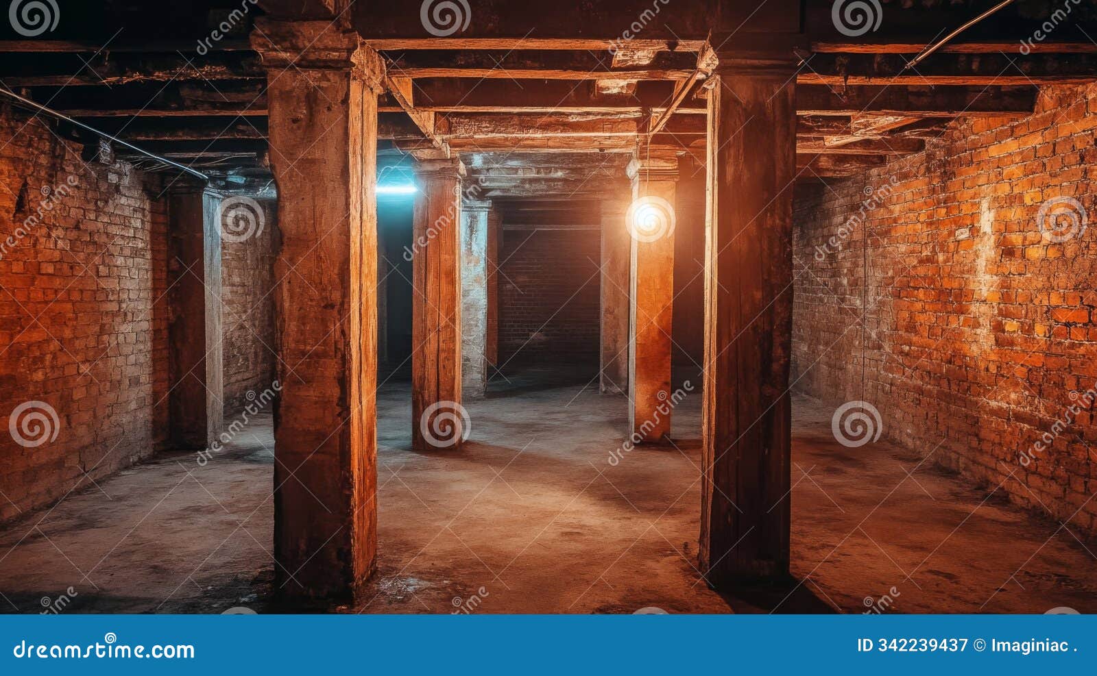 In A Dimly Lit Basement, Rust-covered Pipes Twist Together, Revealing ...