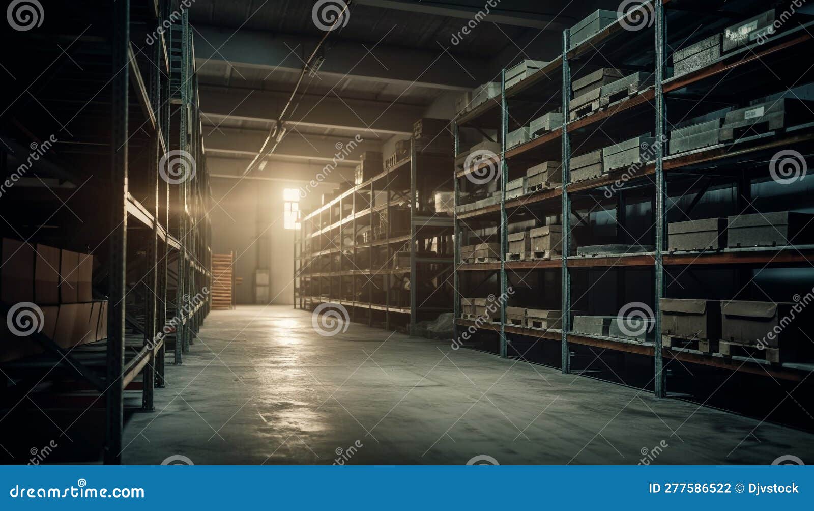 Ai Generated A Dimly Lit Dining Room With Green Walls Stock Image ...