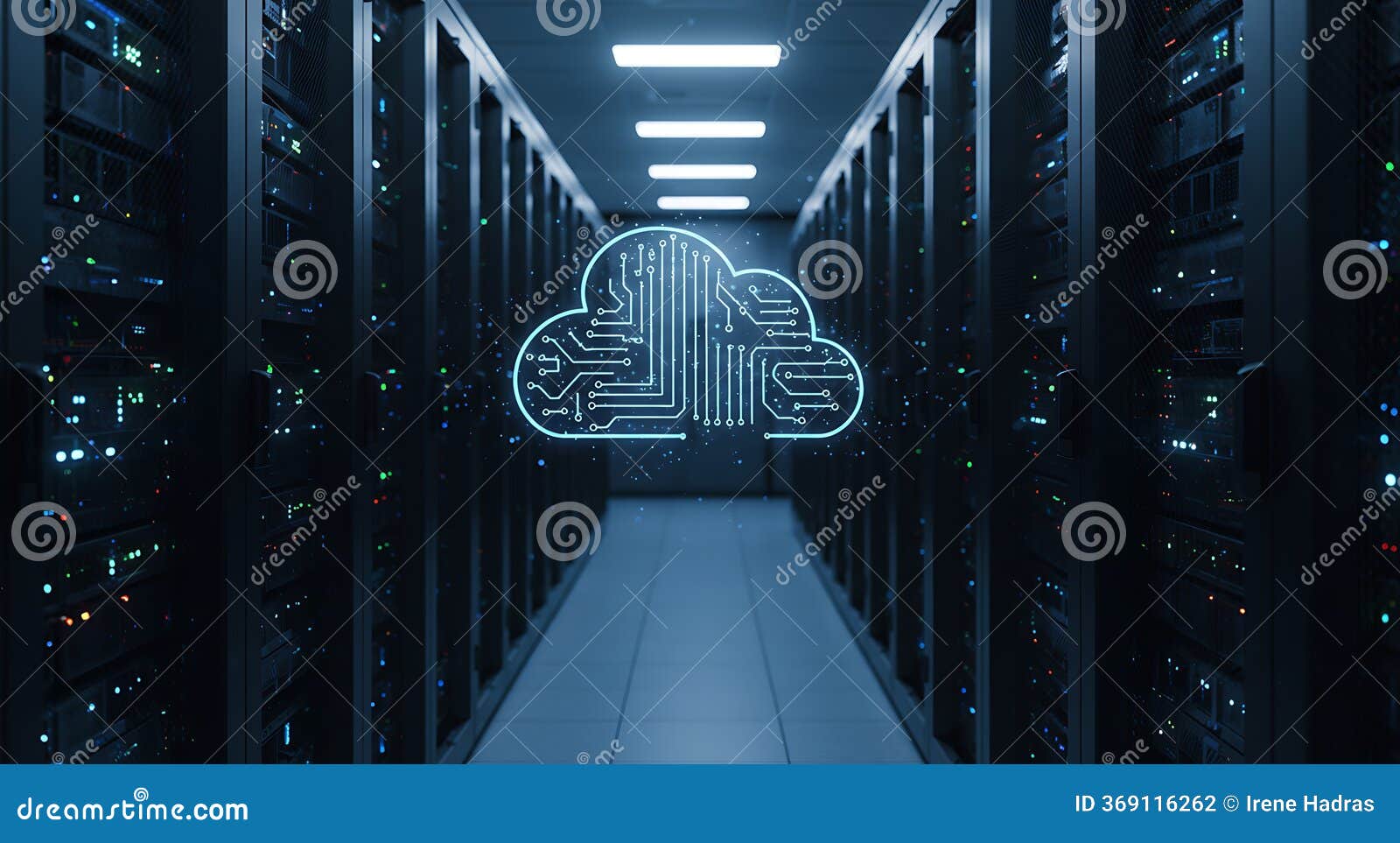 Dimly Lit Hallway With Lockers Lining The Right Wall Royalty-Free Stock ...