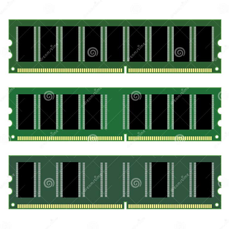 Dimm memory stock vector. Illustration of data, equipment - 24646436