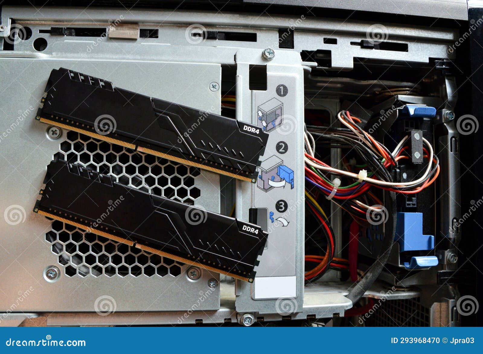 DIMM or RAM stick DDR4 stock photo. Image of tower, hardware - 293968470