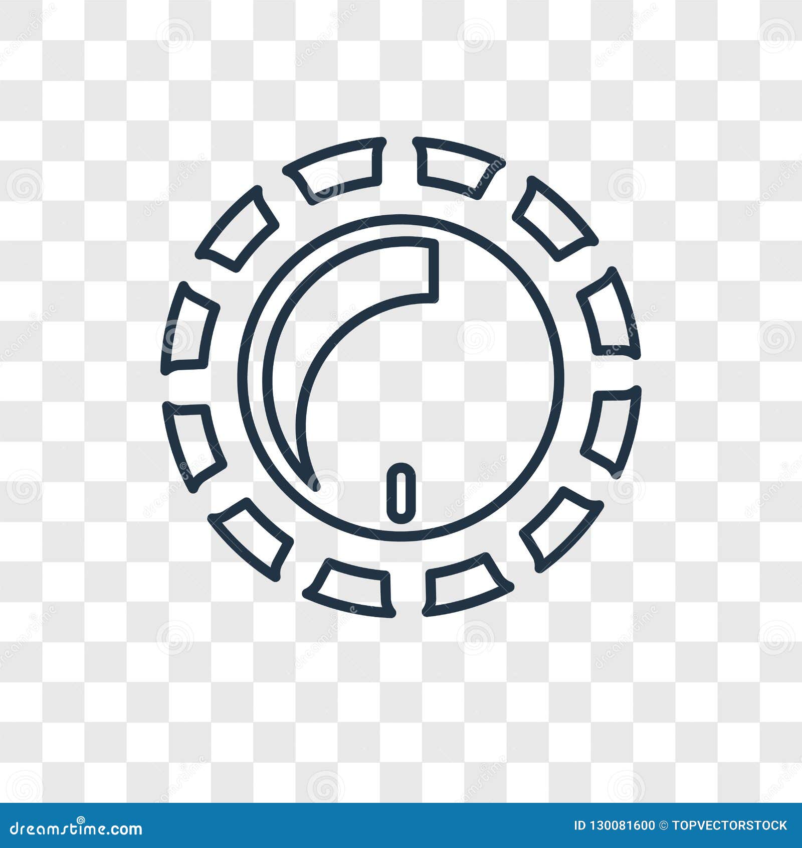 Dimmer Concept Vector Linear Icon on Transparent Backgr Stock Vector ...