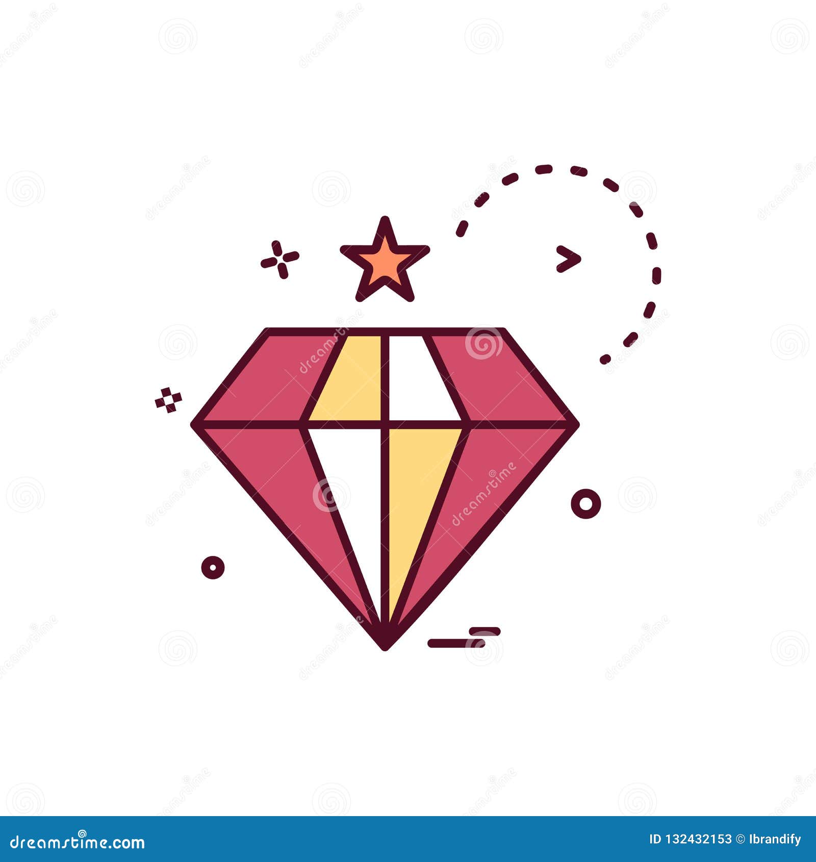 Dimond icon vector design stock vector. Illustration of creative ...