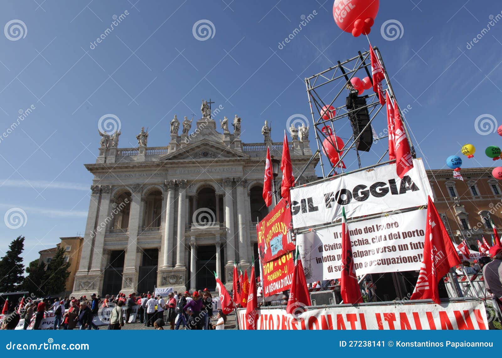 Dimostrazione Del Sindacato a Roma Fotografia Editoriale - Immagine di ...