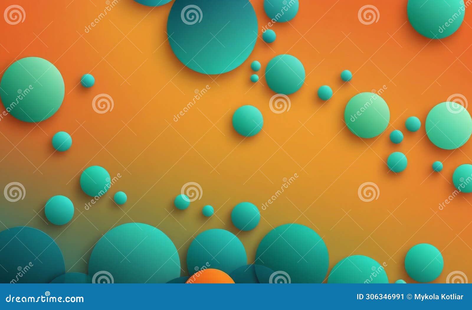 Dimpled Shapes in Orange Sea Green Stock Image - Image of texture ...