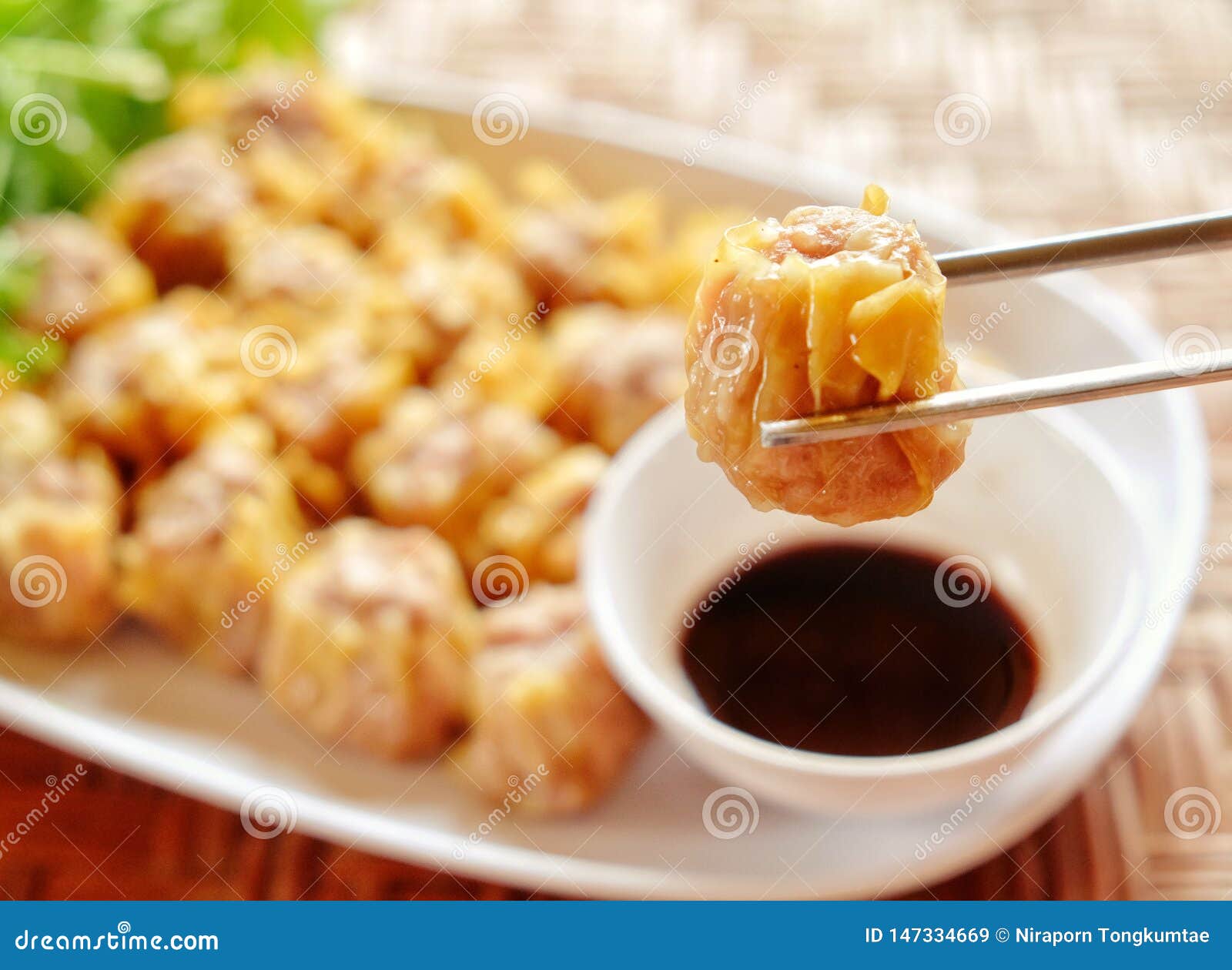 Dimsum and chopsticks stock image. Image of thai, sour - 147334669