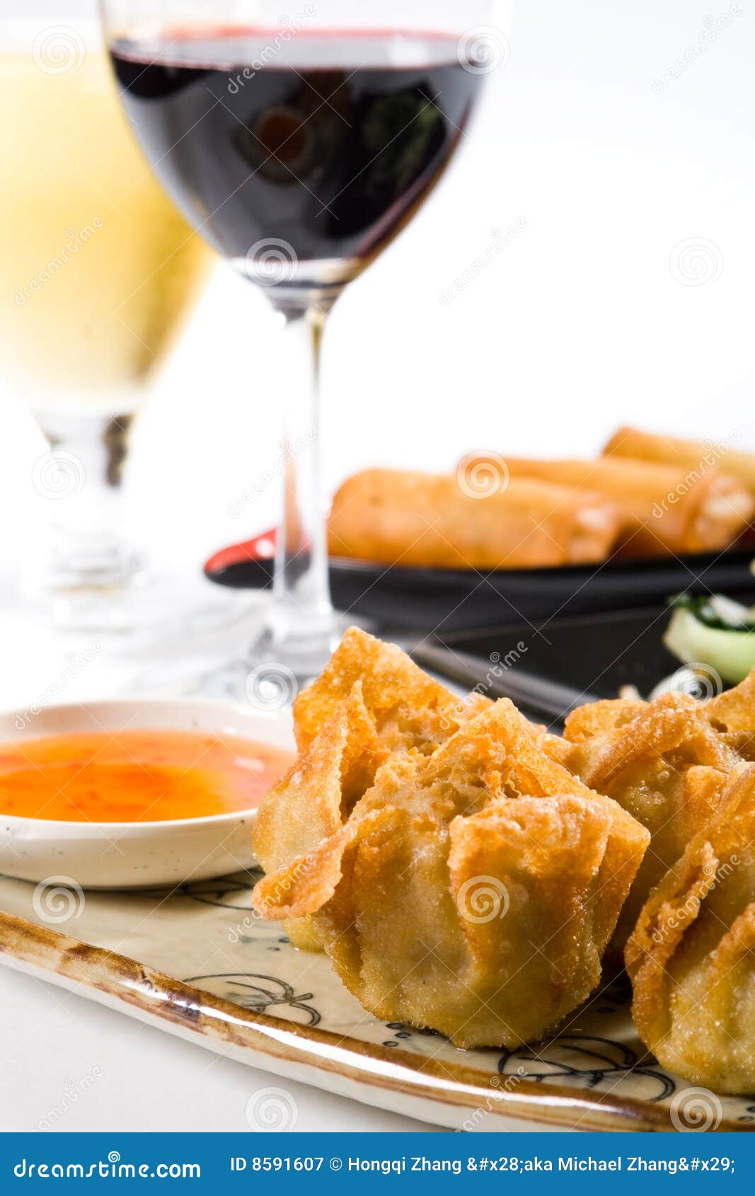 Dimsum and wine stock image. Image of dipping, dumpling - 8591607