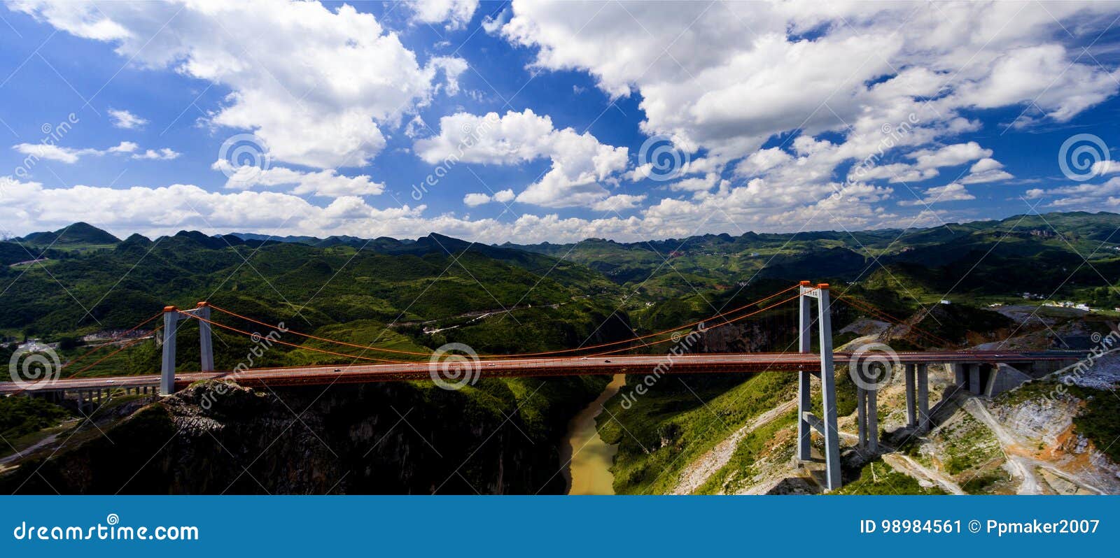 The Dimu river bridge stock image. Image of high, length - 98984561