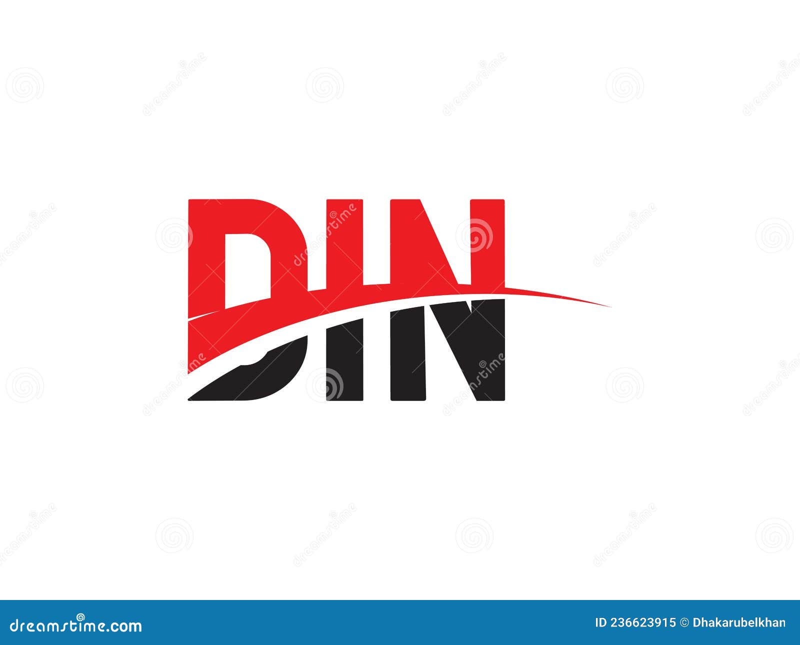 DIN Letter Initial Logo Design Vector Illustration Stock Vector ...